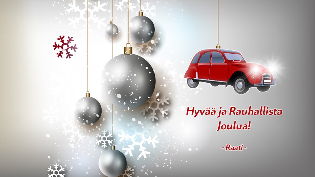 Hyvää ja Rauhallista Joulua! – Suomen 2CV-Kilta ry